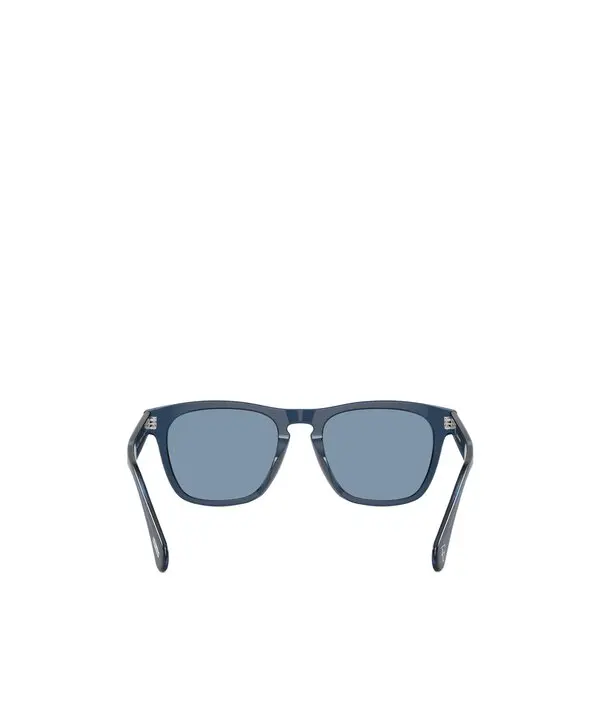 Oliver Spencer R-3 Square-frame Sunglasses - Blue Ash