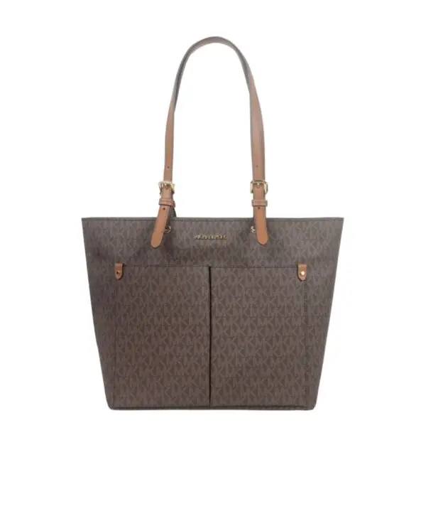 Michael Kors Jet Set Medium Logo Pocket Tote - Black