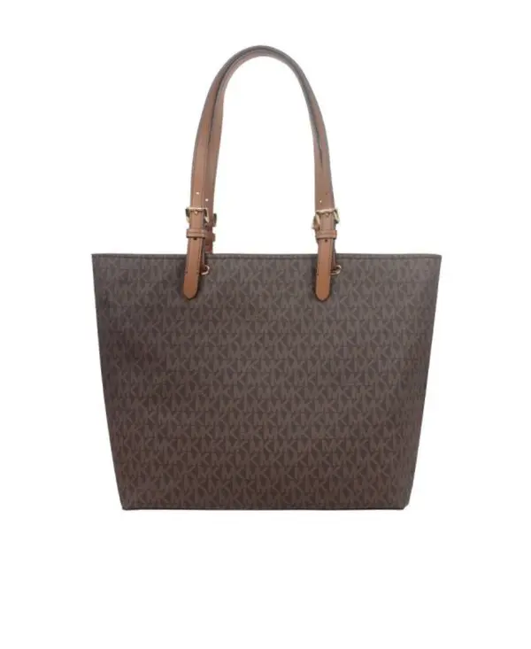 Michael Kors Jet Set Medium Logo Pocket Tote - Black