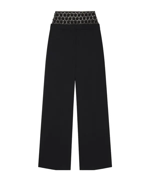 Stella McCartney Embellished High Waist Straight Leg Pants