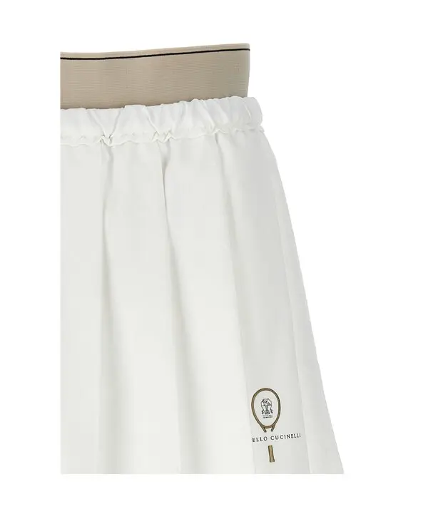 Brunello Cucinelli Pleated Mini Skirt