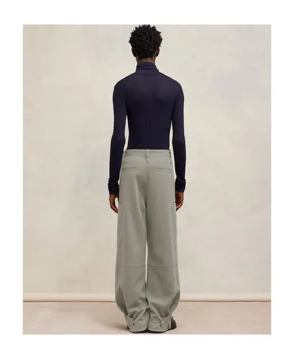 AMI Paris Pleated Wide-leg Cargo Pants