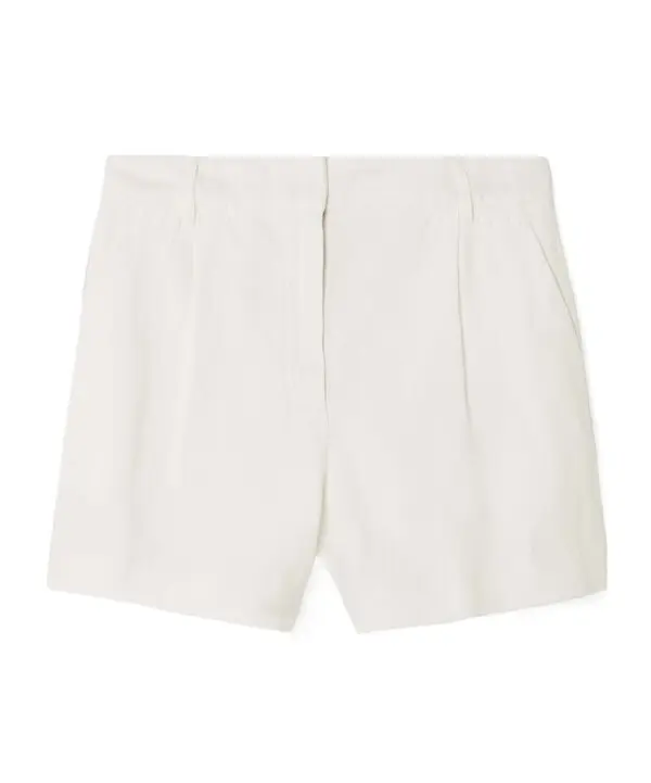 Brunello Cucinelli Waist And Loop Pleated Shorts - White
