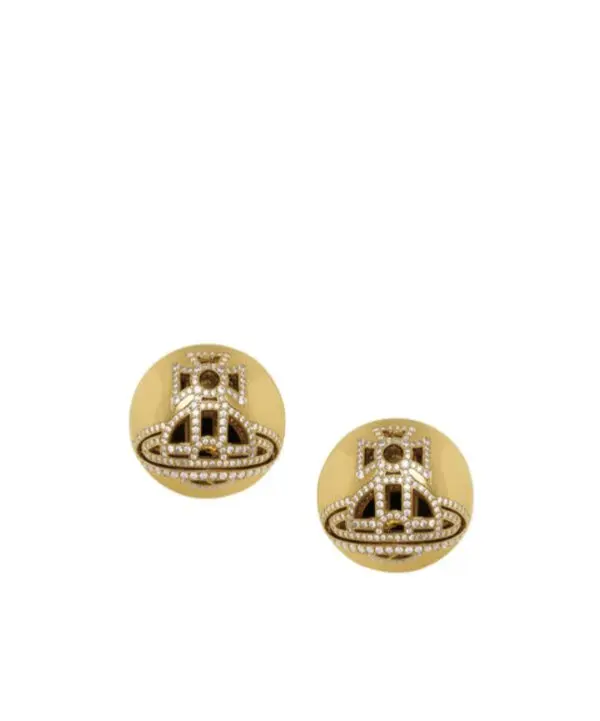 VIVIENNE WESTWOOD Orb Embellished Earrings - : Gold/white Cubic Zirconia