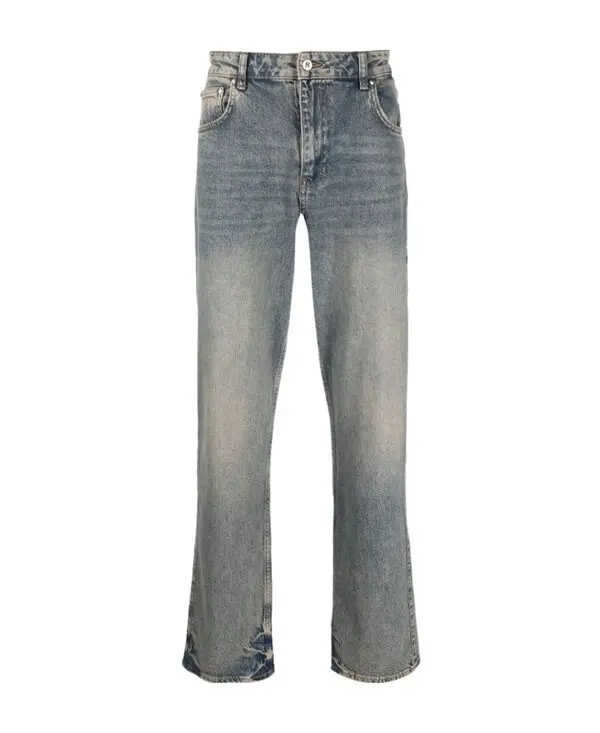 REPRESENT Bleached-effect Straight-leg Jeans - Gray