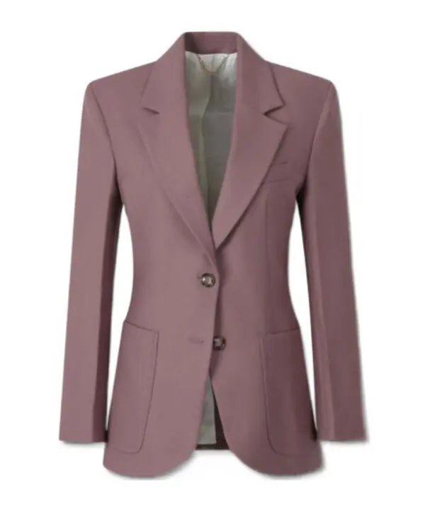 Victoria Beckham Single-breasted Long-sleeved Blazer - Gray
