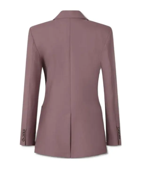 Victoria Beckham Single-breasted Long-sleeved Blazer - Gray