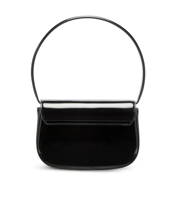 DIESEL® 1dr Logo Plaque Shoulder Bag - Black