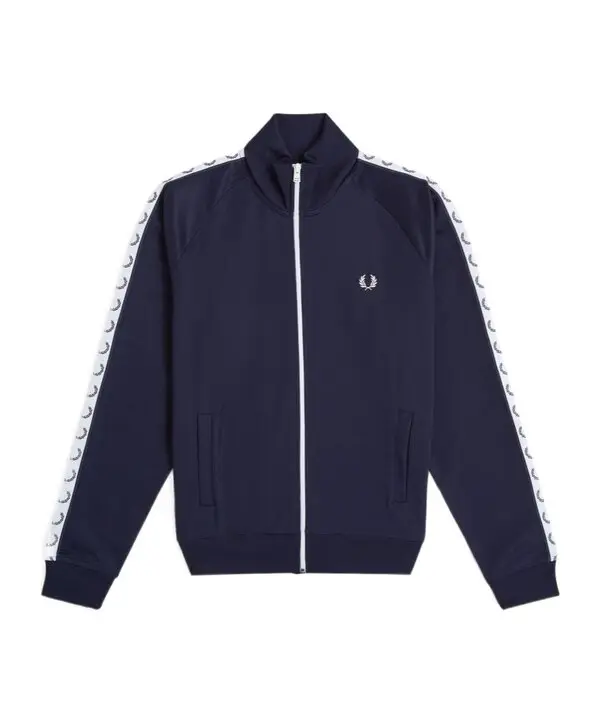 Fred Perry Taped Track Jacket - Carbon Blue