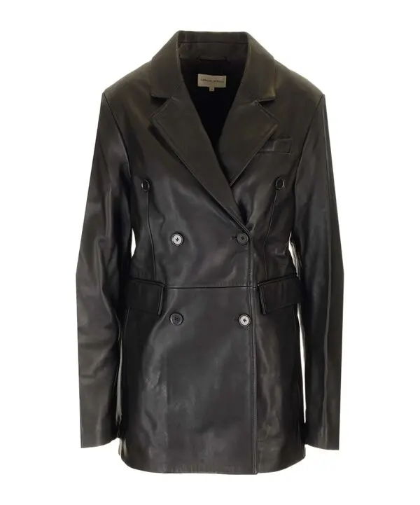 LOULOU STUDIO Benetra Double-breasted Leather Blazer