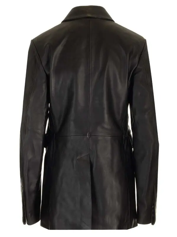 LOULOU STUDIO Benetra Double-breasted Leather Blazer