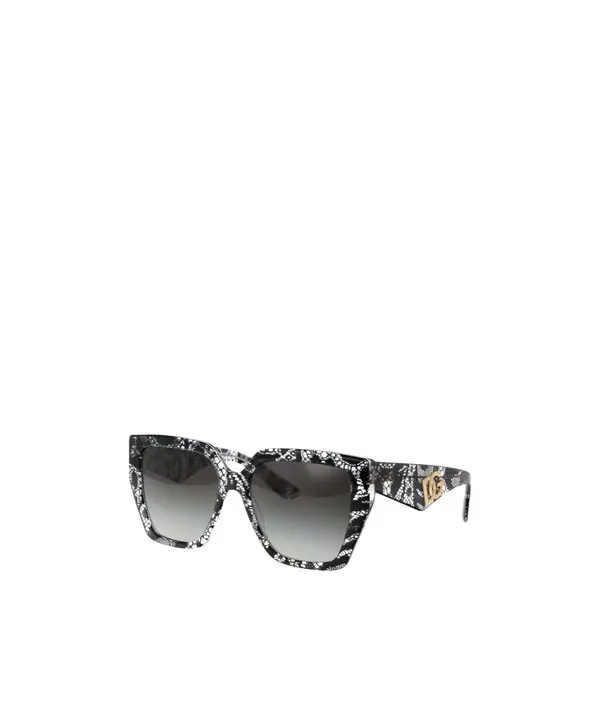 Dolce & Gabbana Lace Detail Square Frame Sunglasses