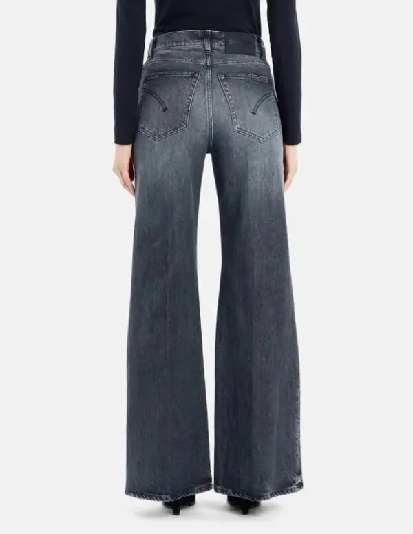 DONDUP Amber Wide-leg Jeans - Black