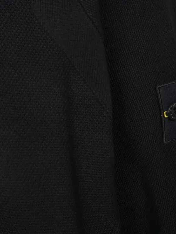 Stone Island Logo-patch Knitted Jumper - Black