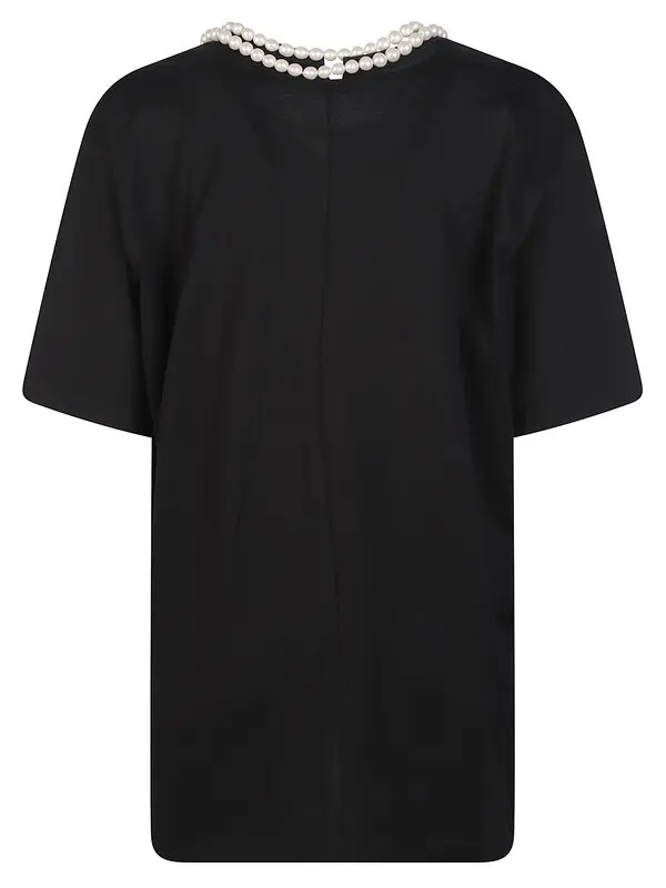 Junya Watanabe Short-sleeved T-shirt With Pearl Embellishment