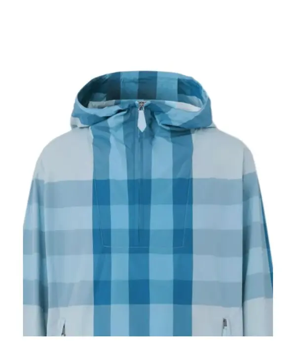 Burberry Checked Packaway Hooded Jacket
