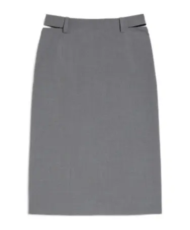 JIL SANDER Dry Wool Poplin Skirt - Shadow