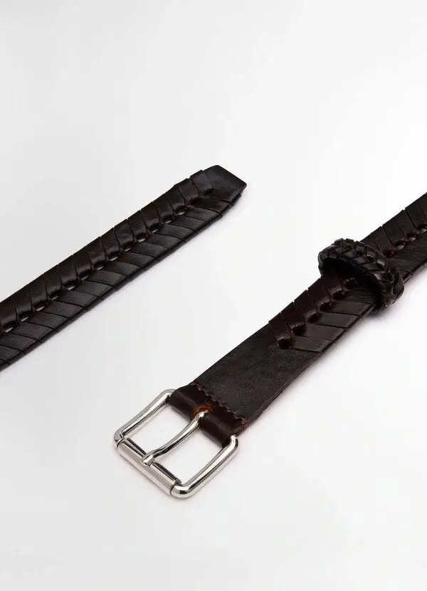 LEMAIRE Braided Belt With Silver Buckle