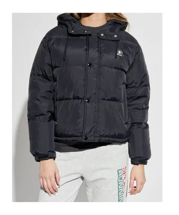 SPORTY  RICH Sporty & Rich Logo-patch Puffer Jacket