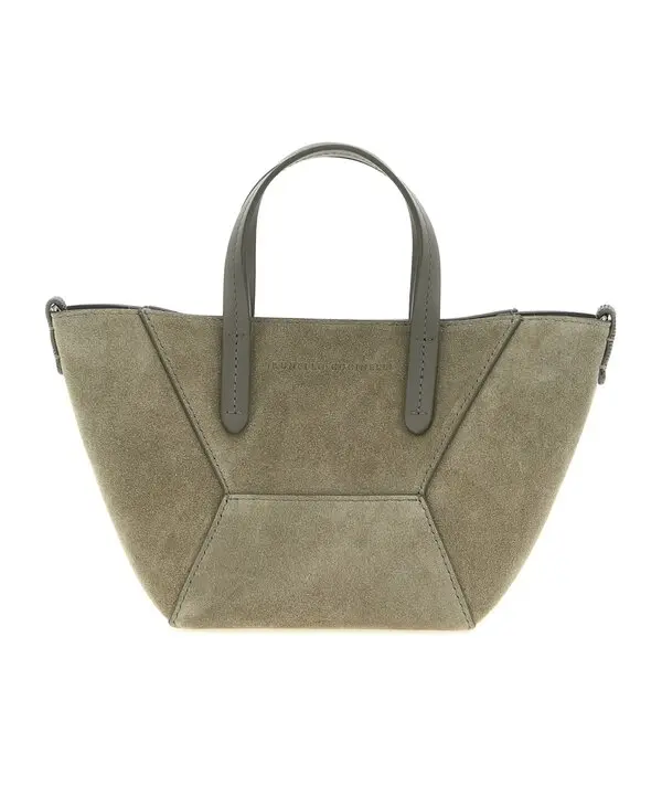 Brunello Cucinelli Duomini Mini Shoulder Bag - Gray