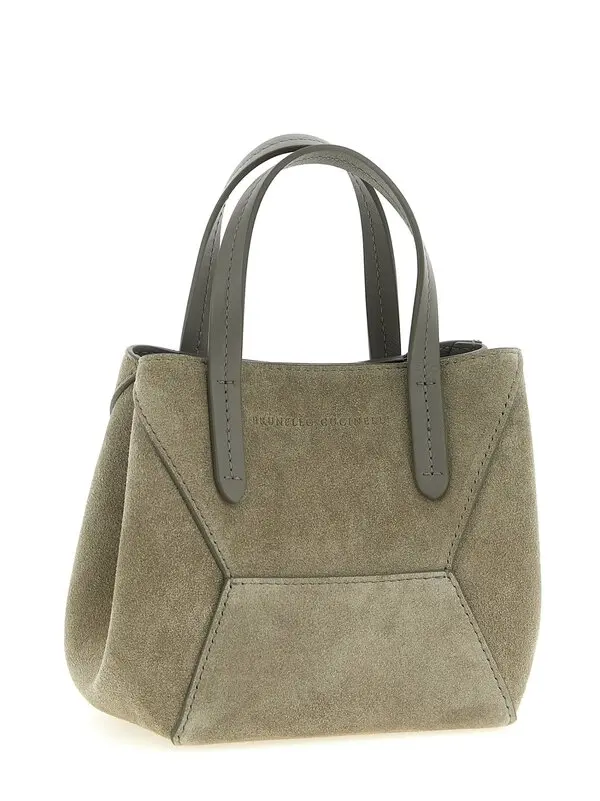 Brunello Cucinelli Duomini Mini Shoulder Bag - Gray