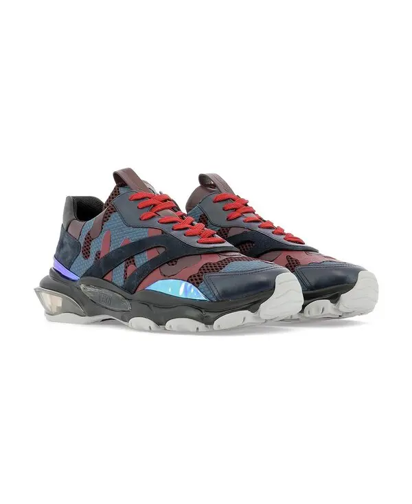 Valentino Garavani Camouflage Lace-up Sneakers - Black