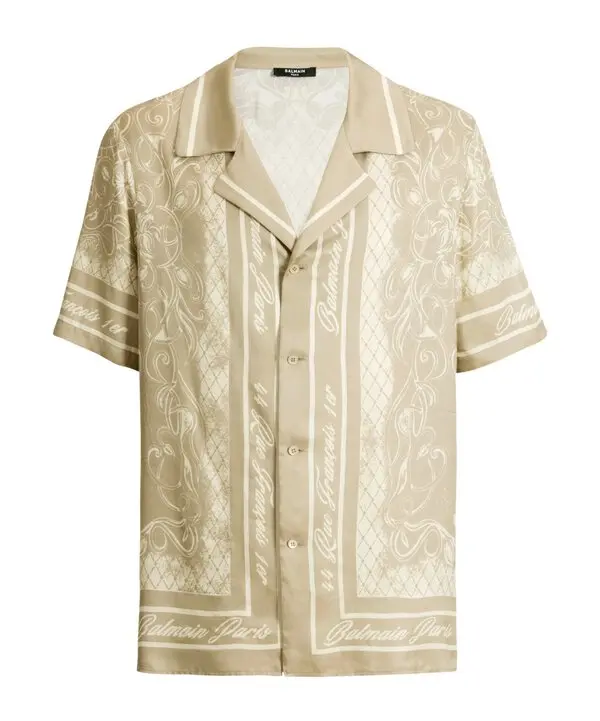 Balmain Printed Foulard Pyjama Shirt - Beige
