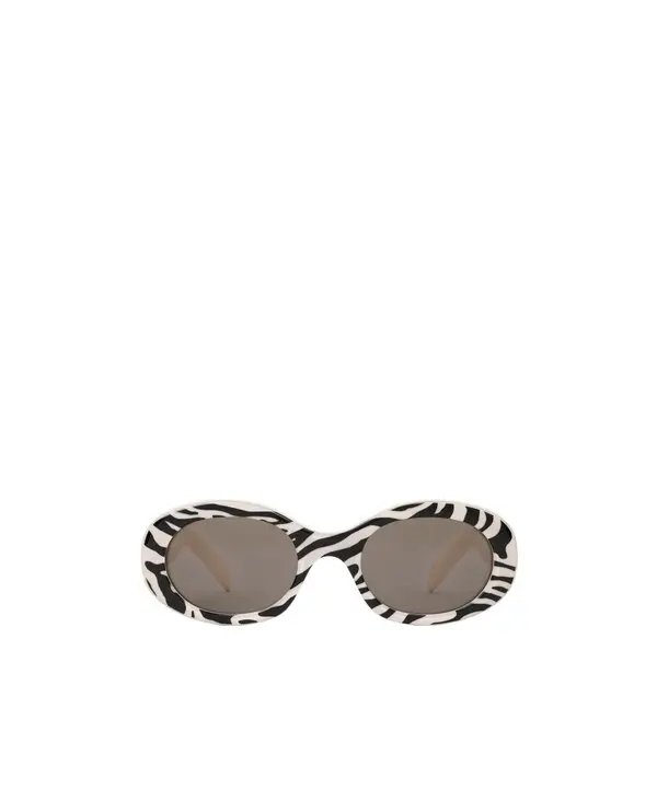 Celine Triomphe 01 Sunglasses In Acetate - Zebra