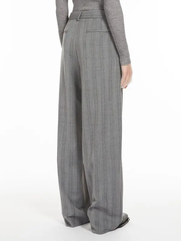 Sportmax Pinstriped Wide Leg Trousers