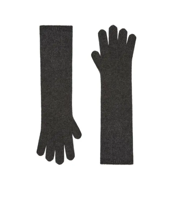 Max Mara Knitted Long Gloves - Dark Gray