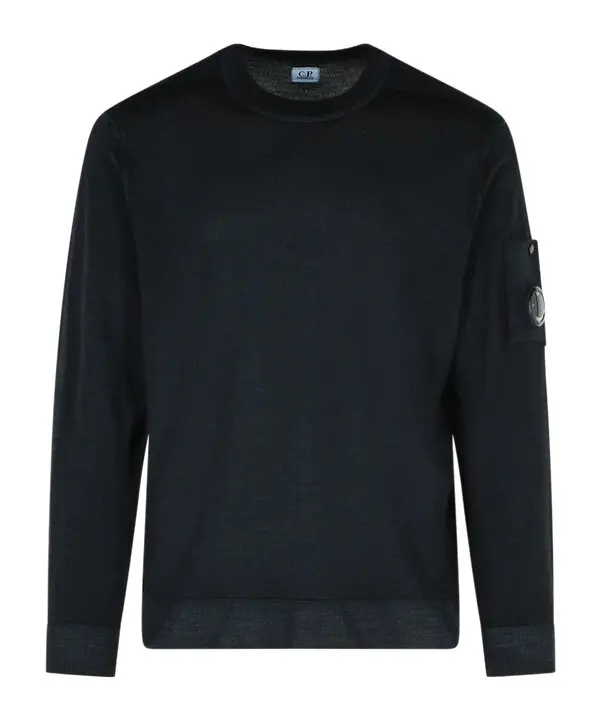 C.P. COMPANY Crewneck Lens Jumper - Black