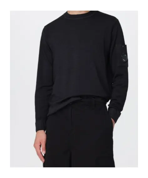 C.P. COMPANY Crewneck Lens Jumper - Black