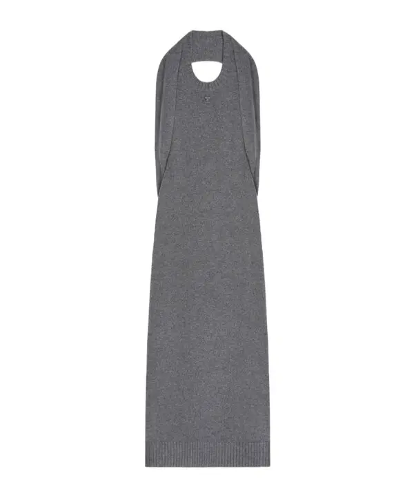 COURREGES Courrèges Over The Shoulder Drape Dress - Heather Gray