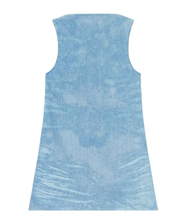 DIESEL® Sleeveless A-line Mini Dress With Open Back - Blue