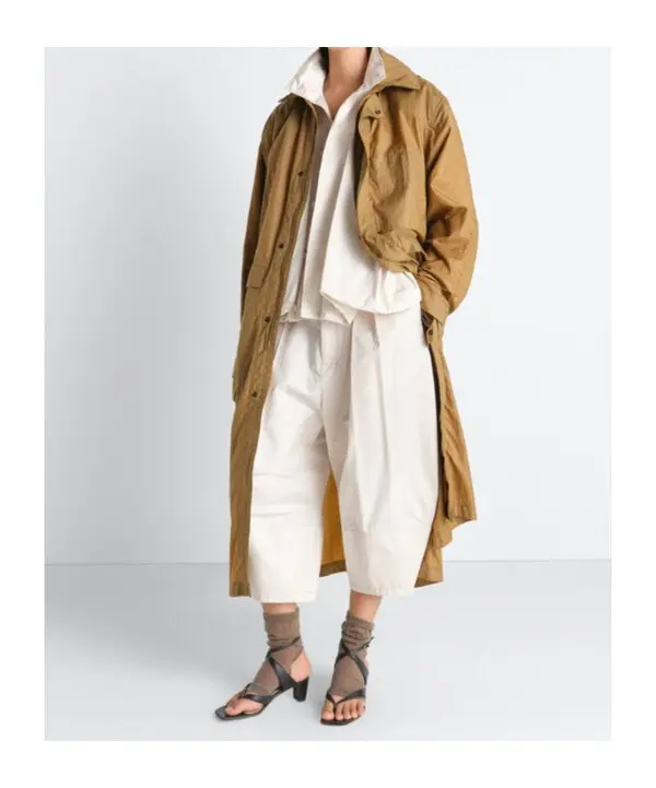 LEMAIRE Hooded Long Raincoat - Cardamom