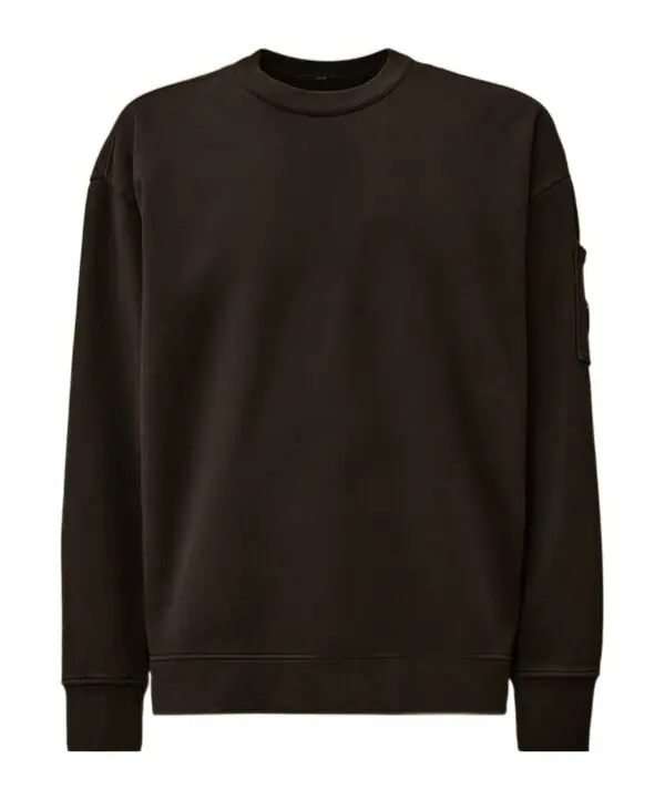 C.P. COMPANY Lens-appliqué Crewneck Sweater - Black