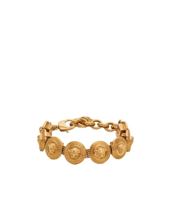 Versace Medusa Clasp Chain Bracelet - Yellow
