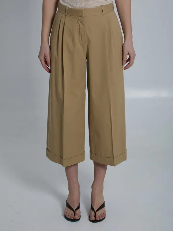 THE ROW Pleated Culottes Trousers