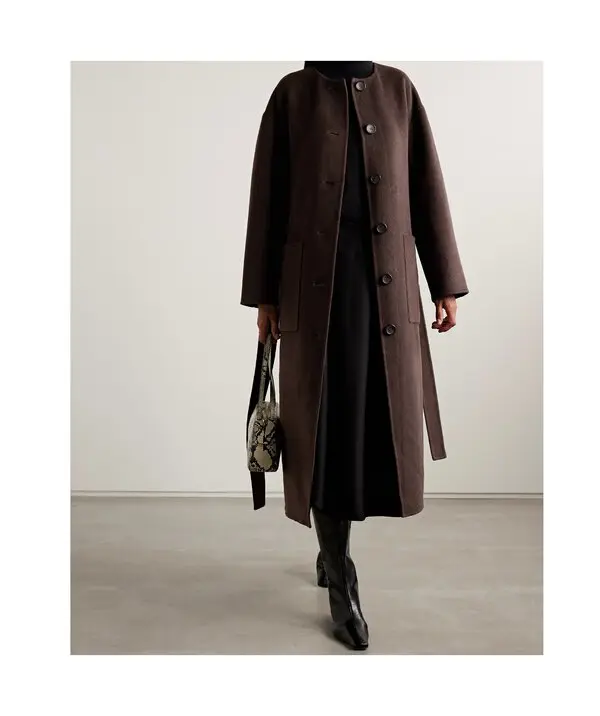 Ulla Johnson Fernanda Belted Wool-blend Felt Coat
