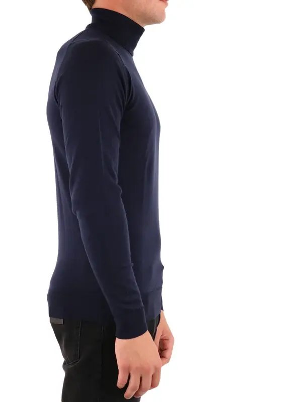 John Smedley Cherwell Roll Neck Jumper - Black