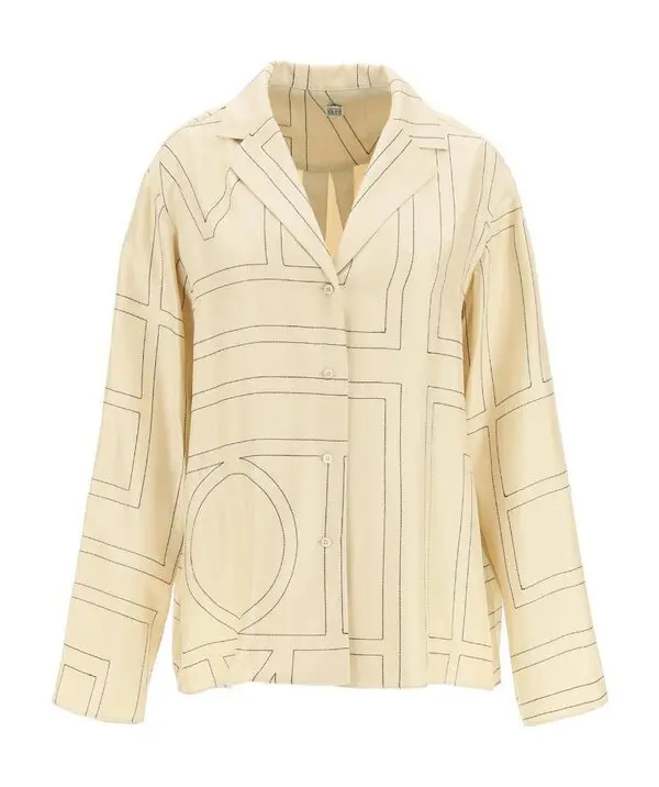 TOTEME Sanville Long-sleeved Shirt With Classic Collar - Ivory