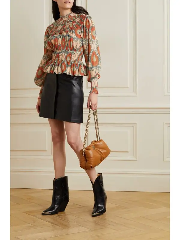 Ulla Johnson Printed Embroidered Shirt