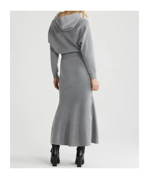PATOU Peplum Midi Skirt