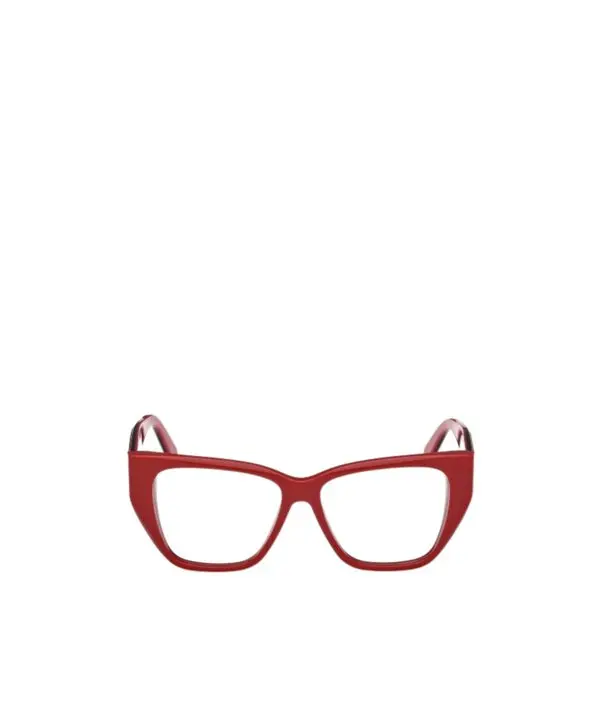 Moncler Logo Plaque Eyeglasses - Red