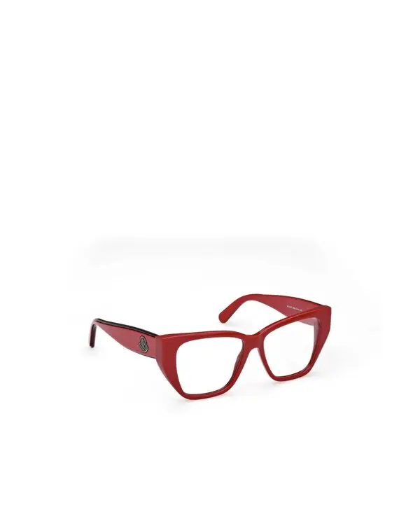 Moncler Logo Plaque Eyeglasses - Red