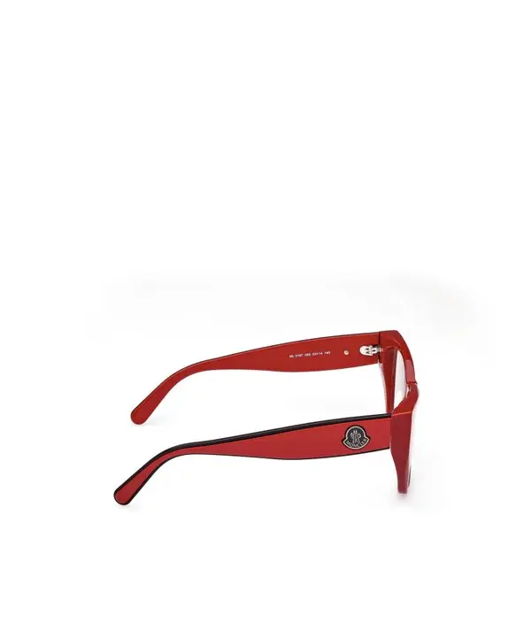 Moncler Logo Plaque Eyeglasses - Red