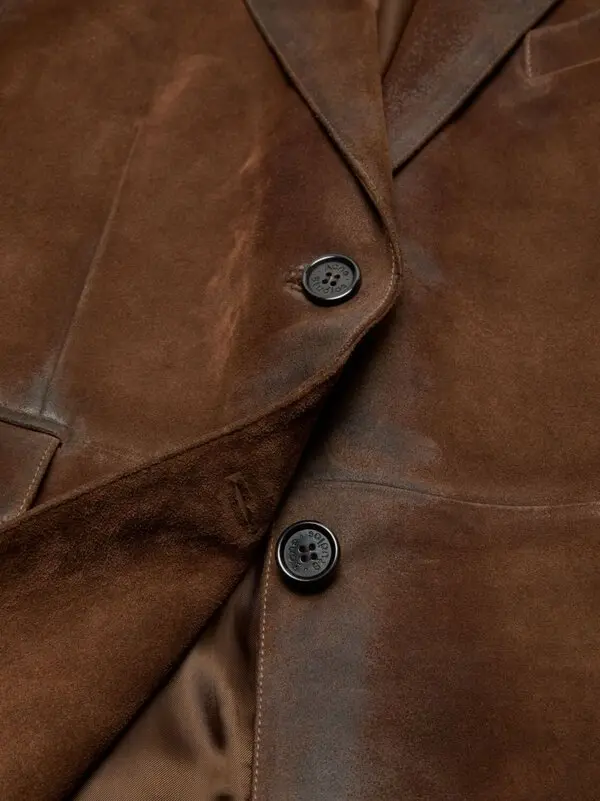 Acne Studios Single Breasted Suit Jacket - Brown
