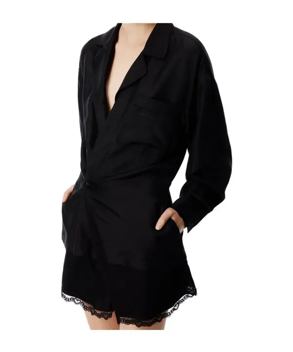 Alexander Wang Twill Wrap Mini Dress