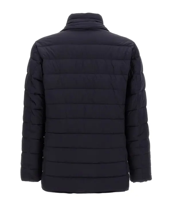 Herno Layered Effect Quilted Coat - Black