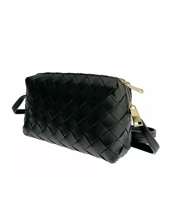 Bottega Veneta Woven Leather Zippered Shoulder Bag